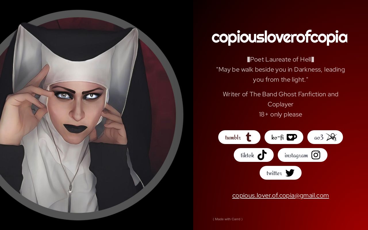 Copious Lover of Copia Carrd
